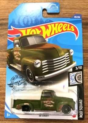Hot Wheels ‘52 Chevy #201 HW ‘20 Rod Squad 3/10 Flat Green VHTF! | eBay