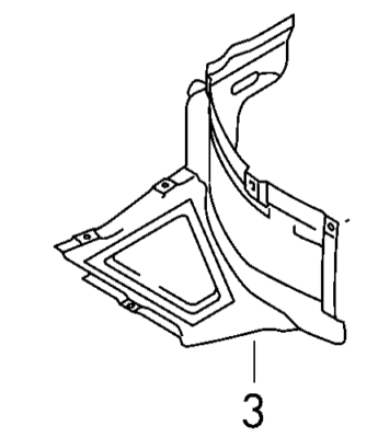 Audi Q3 12 - 17 Genuine Fender Liner Splash Guard wheel spoiler ...