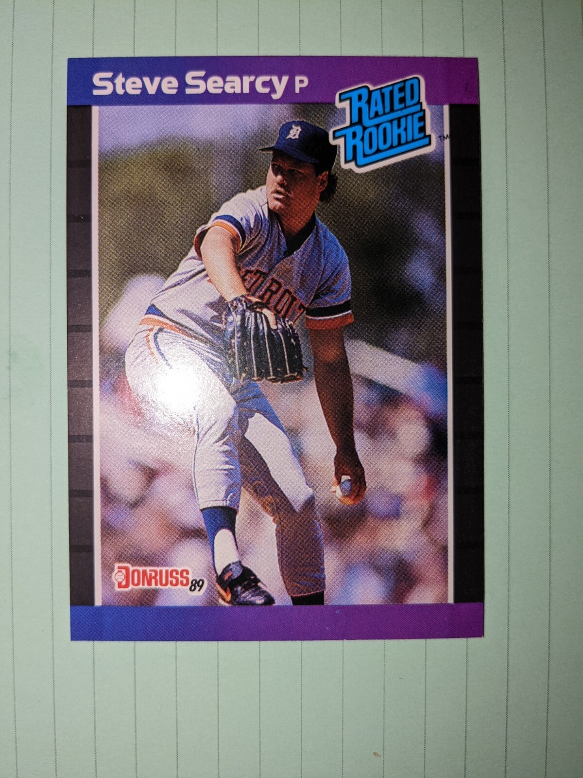 Steve Searcy Rated Rookie RC 1989 Donruss Baseball Card #29 Detroit ...