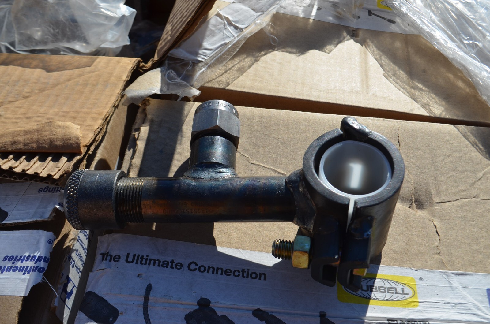 LOT OF 10 Continental Ind. Steel Service Punch Tee 1 1/4" IPS ...