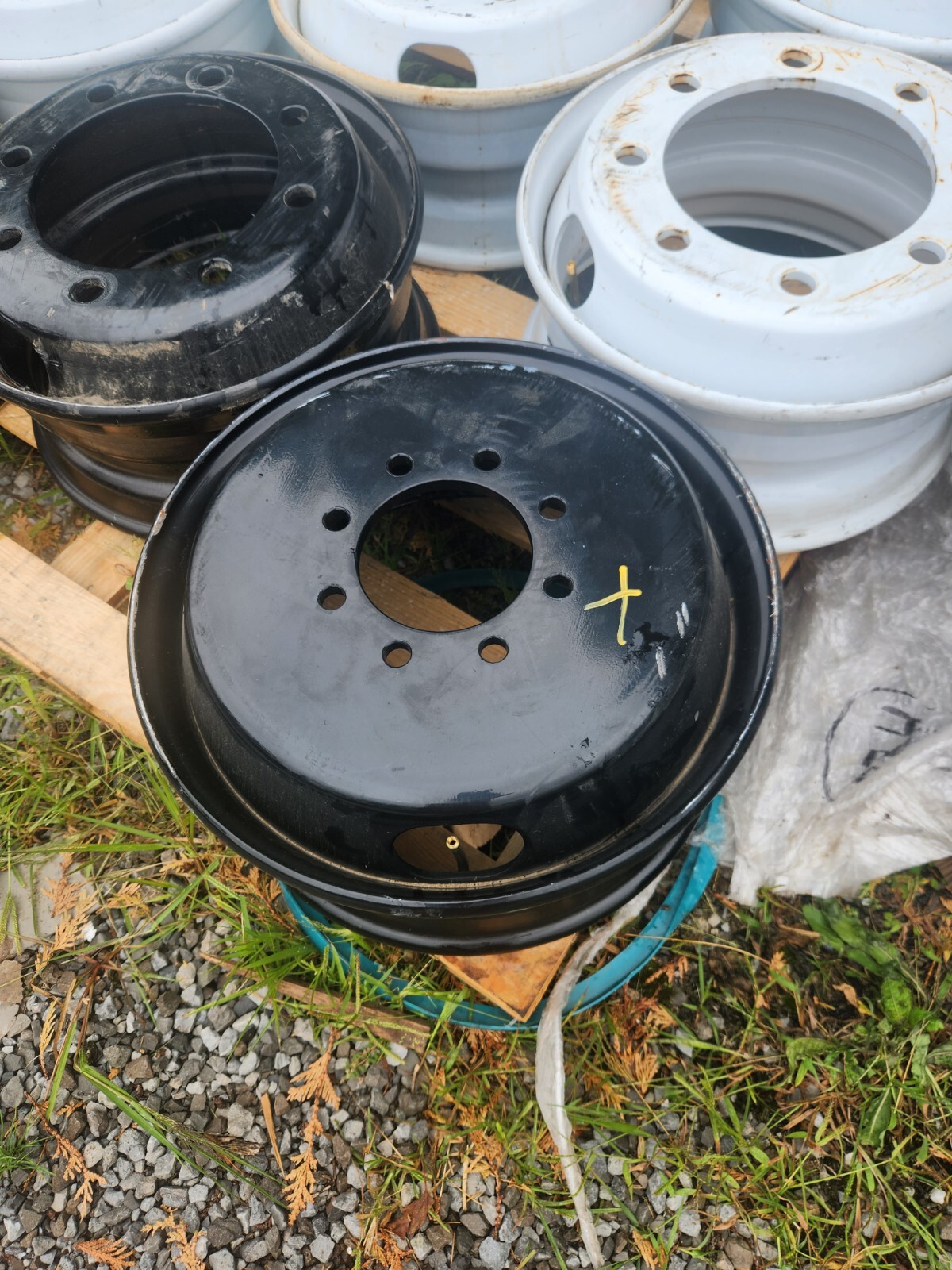 17.5" 8 LUG STEEL TRAILER WHEEL 8-LUG ON 6.5 INCHES - DUAL BLACK | eBay