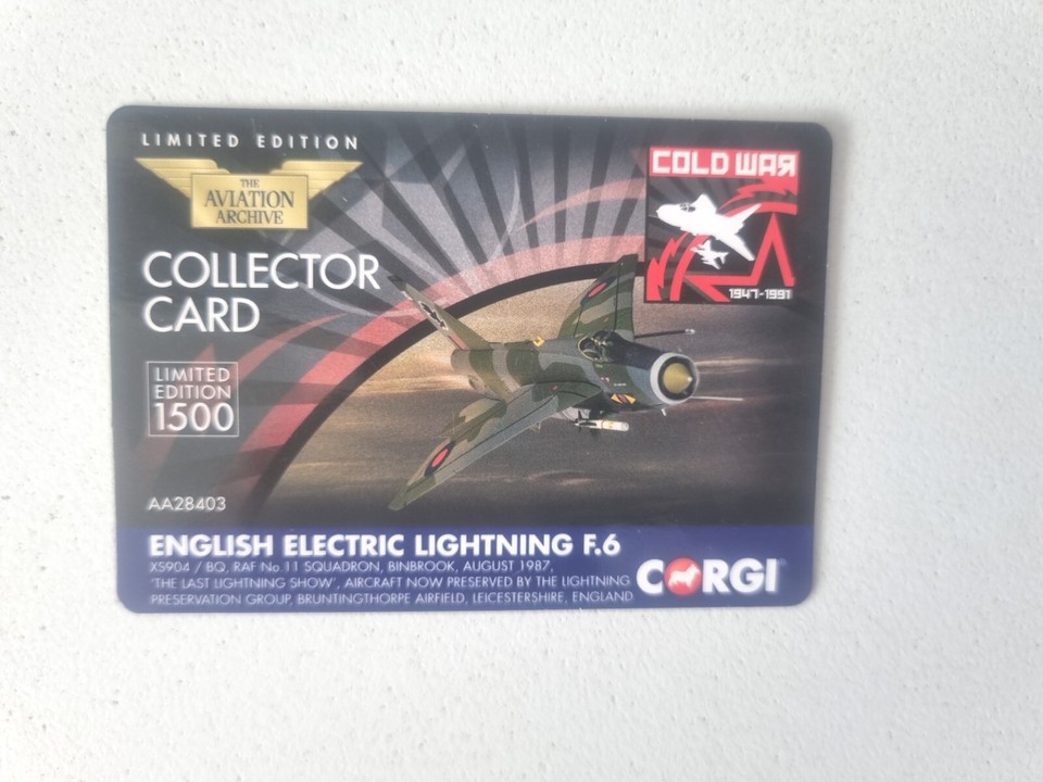 Corgi 1:48 AA28403 English Electric Lightning F6 RAF No11 Sqdn Diecast ...