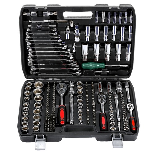 216PCS Socket Set 1/4 3/8 1/2" Spanner Drive Ratchet Wrench Mechanic ...