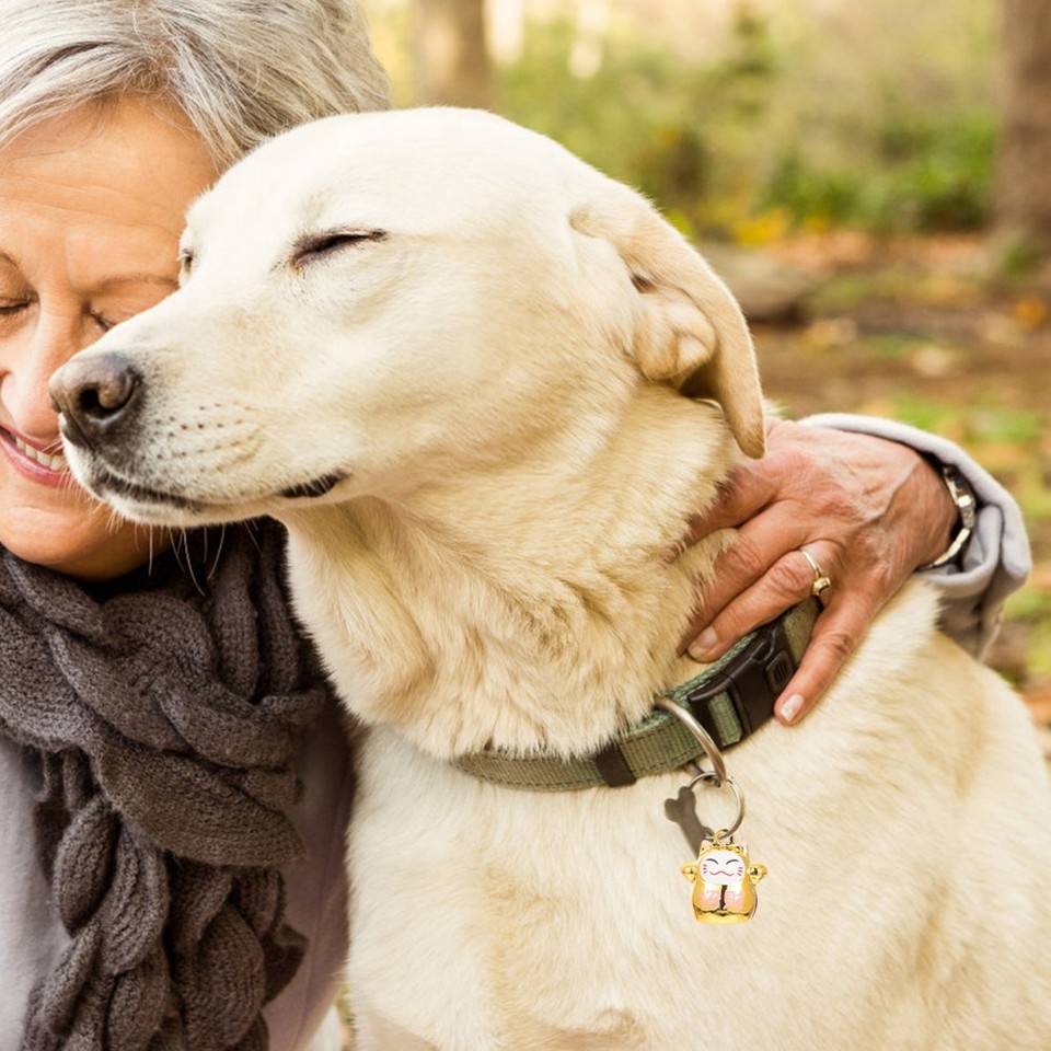 4pcs Luck Cat Bell Unique Cat Bell Accessory Gold Random Style DIY Bell ...