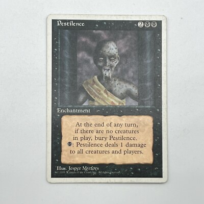 Magic The Gathering MTG Pestilence - 4th Edition - VG Authentic ...