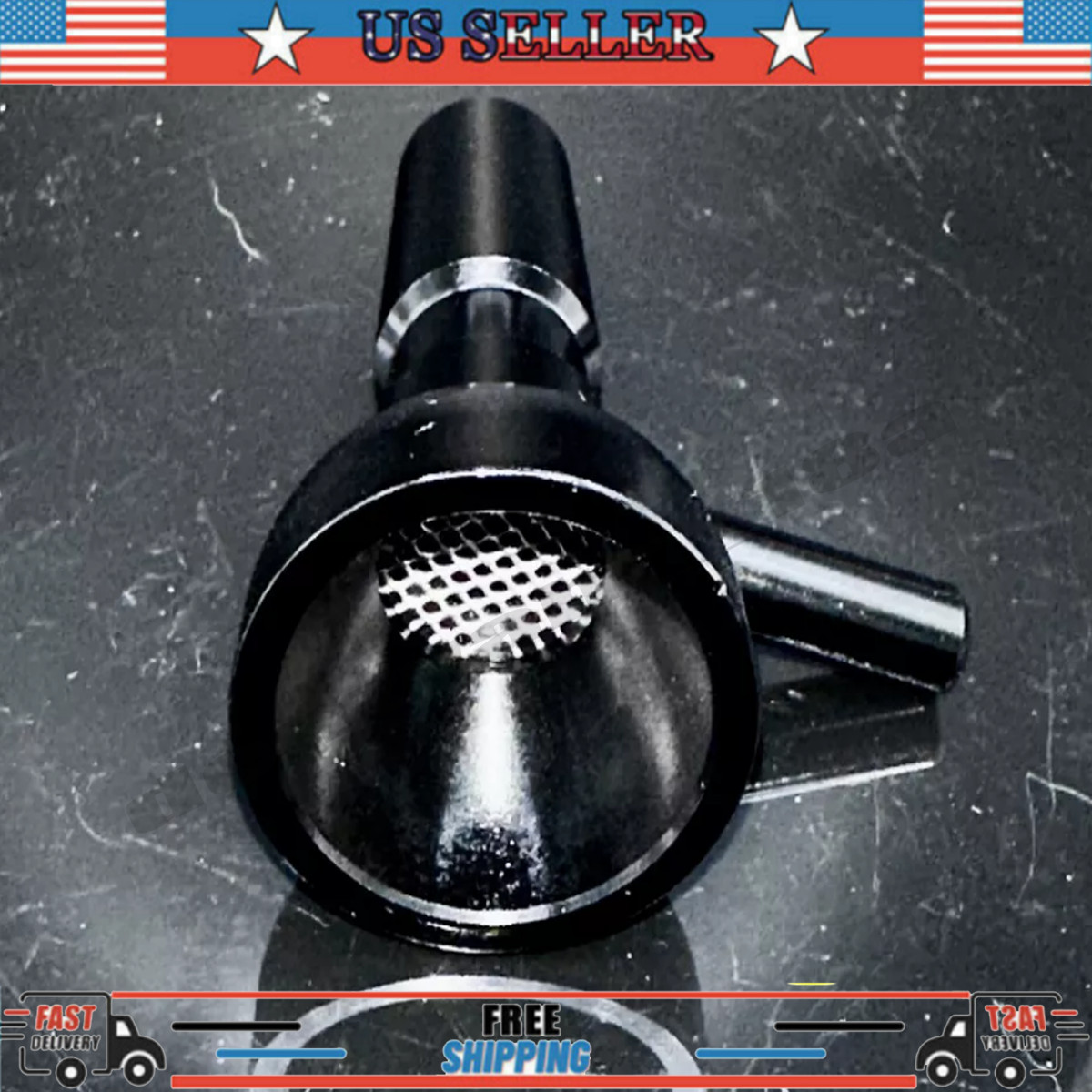 14mm Aluminum Metal BLACK bowl slide Built In Screen water pipe bong ...