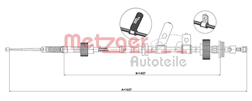 Parking Brake Cable Disc Brake Right Rear For LAND ROVER 04-17 LR018469 ...