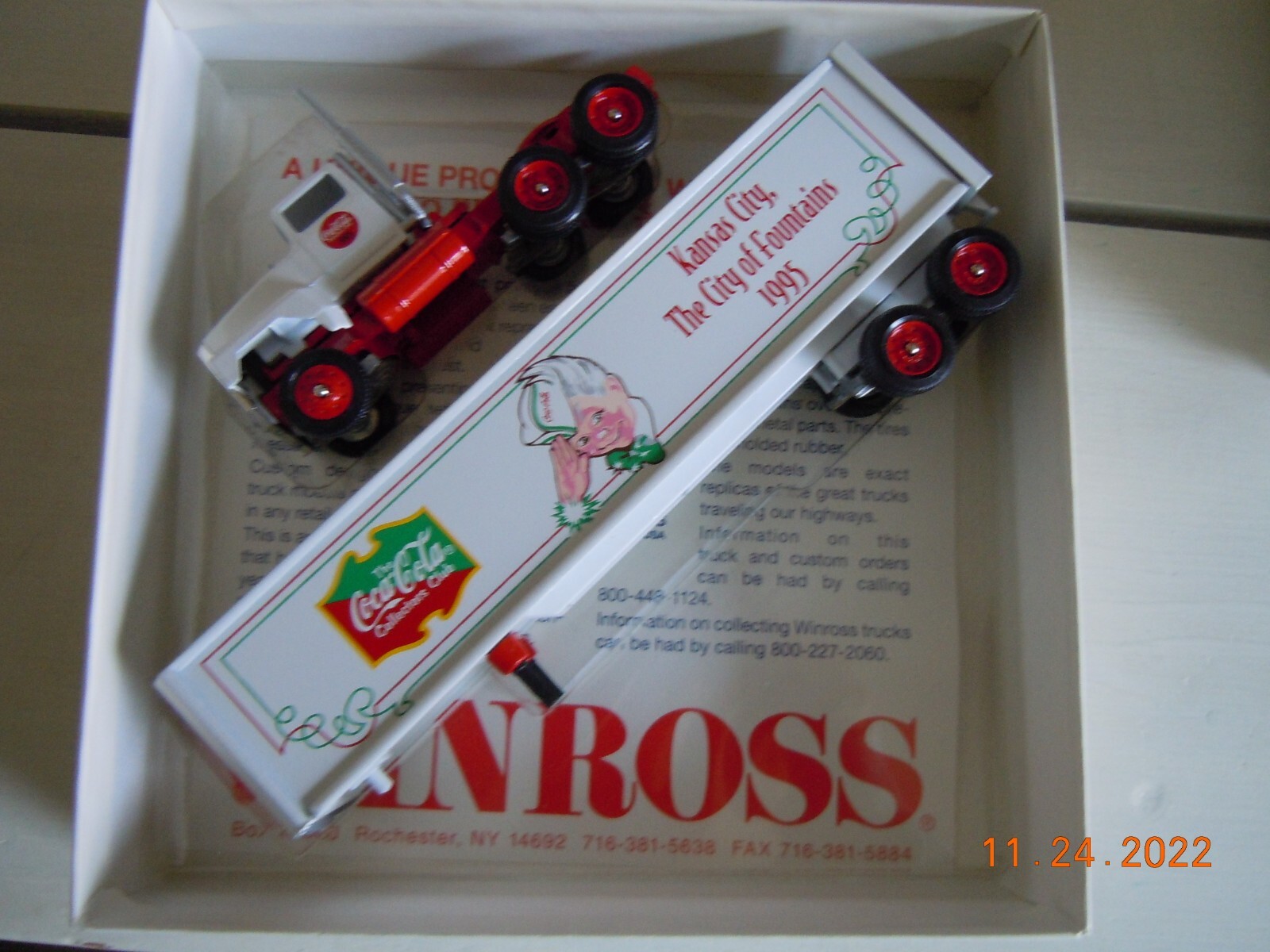1995 Winross Coca-Cola Collectors Club Convention Semi Truck Kansas ...