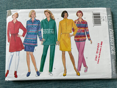 Misses Dress, Top, Skirt, Pants Pattern, Sze: L-XL, Butterick 4156 ...