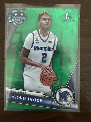 Javonte Taylor Green Refractor 1st 2023-24 Bowman U Chrome Sapphire /99 ...