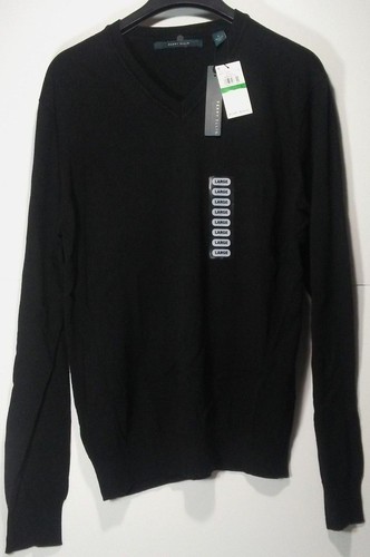 Perry Ellis V-Neck Sweater in Sizes Lg&XL.Black or Ivory.Normally 69.50 ...
