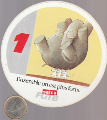 AUTOCOLLANTS JT syndicats. FGTB. SETCA. Vintage | eBay