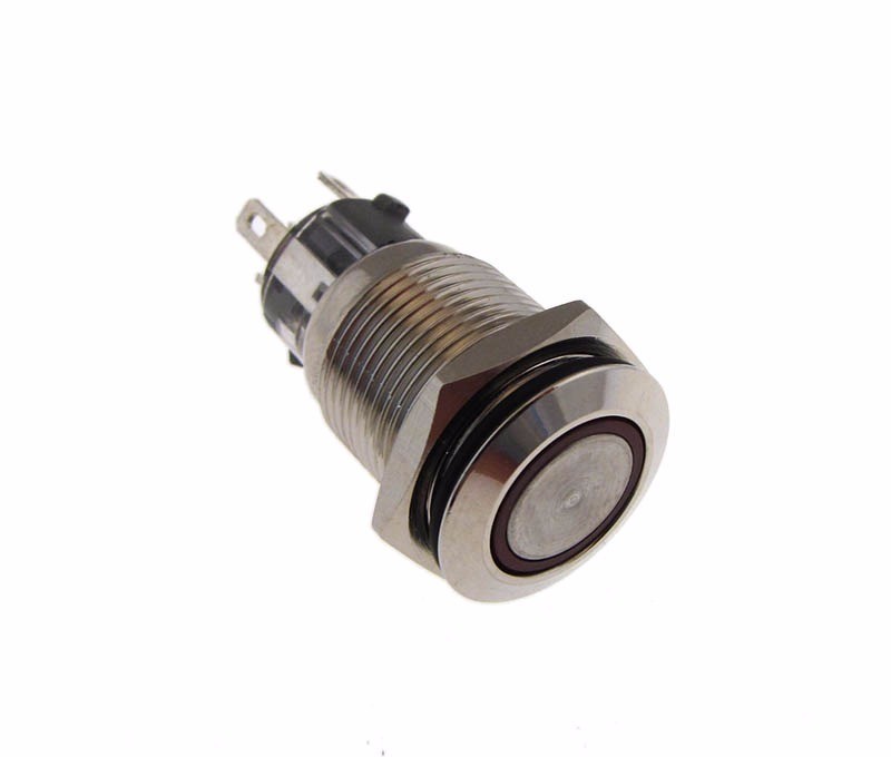 M16 Metal Push Button w/ Annular LED Indicator Momentary type - Green ...