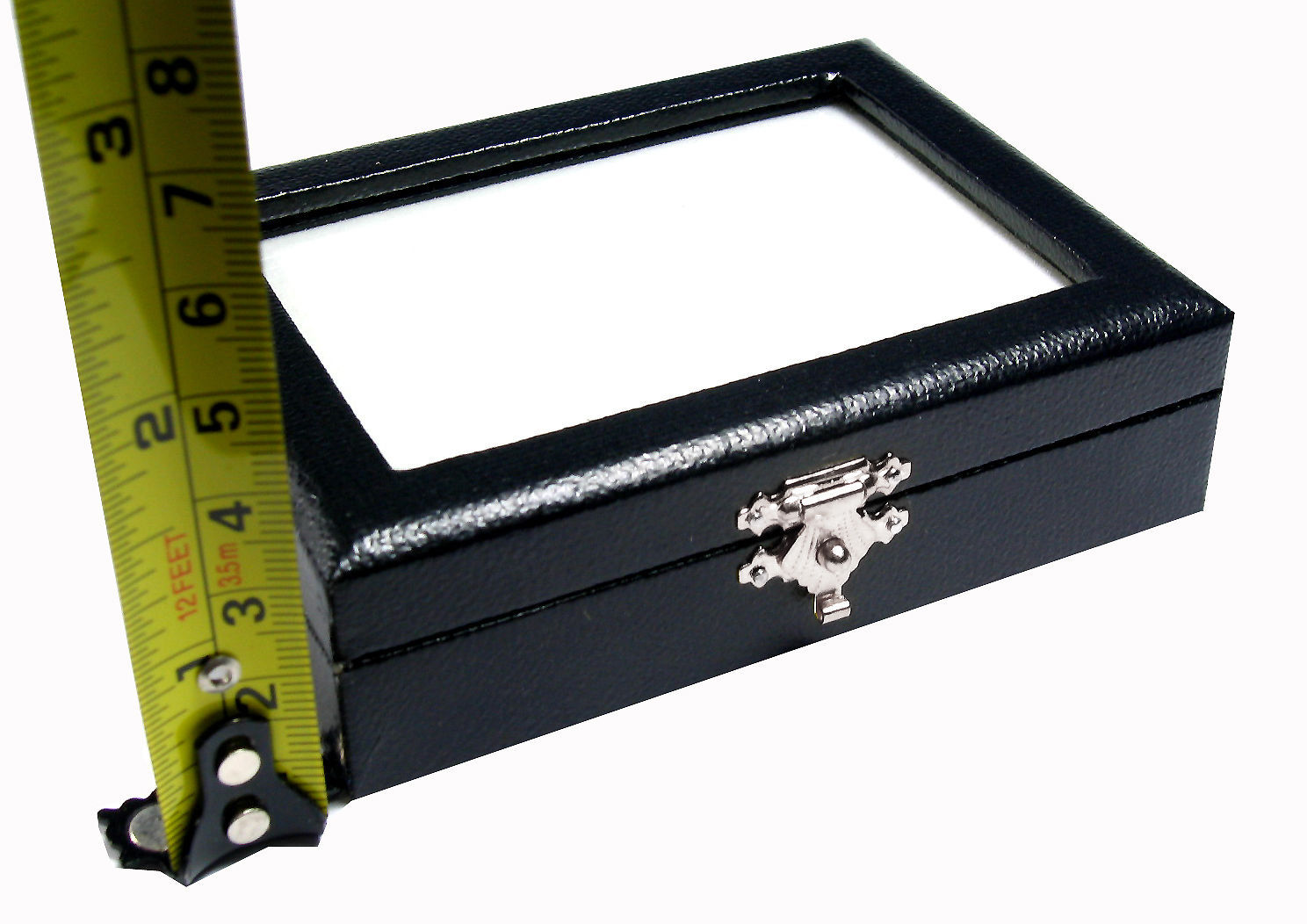 HIGH QUALITY TOP GLASS GEM DIAMOND JEWELRY COIN BOX CASE STORAGE 8x10 ...