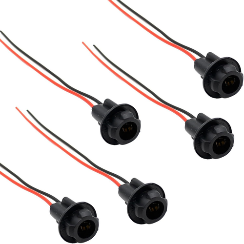 5PCS 194 Bulb Socket with Wire Pigtail, T10 Extension Harness Plugs ...