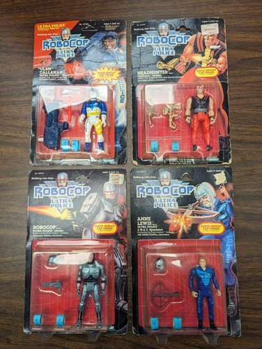 Lot of 4 Vintage Robocop Ultra Police Figures New On Cards Kenner 1988 ...