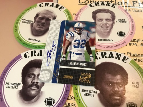 Edgerrin James auto 2001 Topps Stadium Club Lone Star Signatures ...