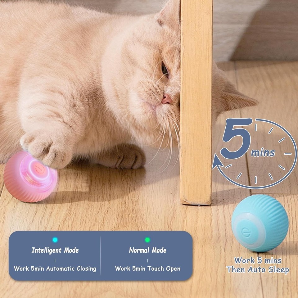 Smart Cat Ball Toy Rolling Ball Interactive Cat Toy Rotating ( 1 Pcs ...