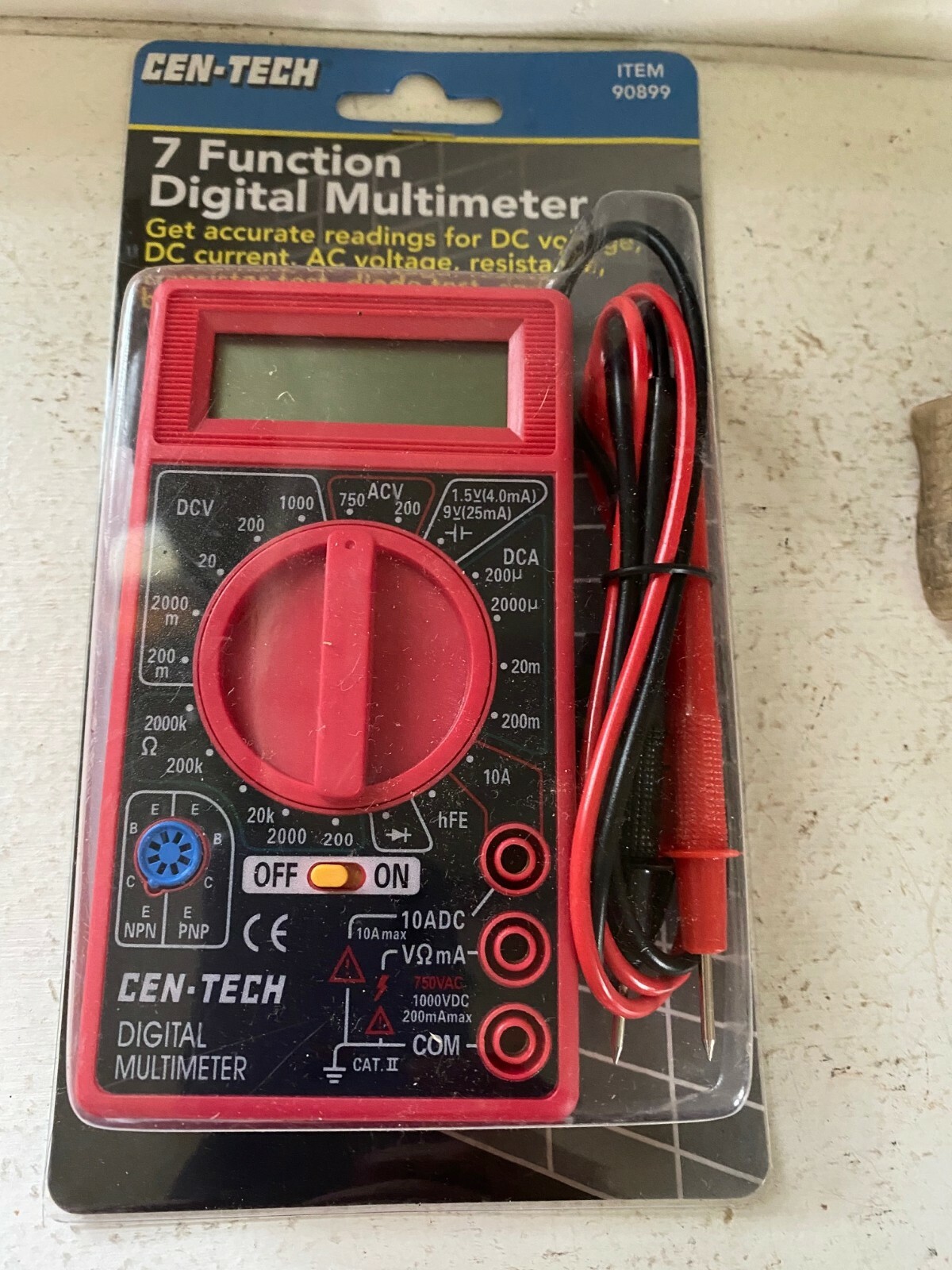NEW CEN-TECH 7 Function Digital Multi-Tester Multimeter Item 90899 | eBay