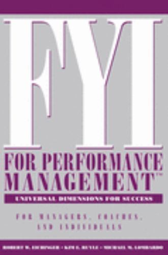 FYI for Performance Management : Universal Dimensions for Success by ...