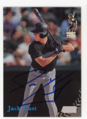 SIGNED BASEBALL CARD AUTO DIAMONDBACKS JACK CUST 1998 TOPPS TSC 395 ...