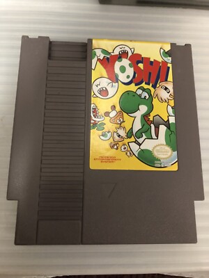 YOSHI ORIGINAL CLASSIC VIDEO GAME Nintendo System 1985 CARTRIDGE NES HQ ...