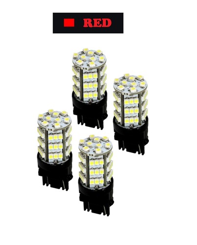 4x 3157 3057A 4157K 54-SMD RED Lights for Reverse Backup LED Lamp Bulbs ...