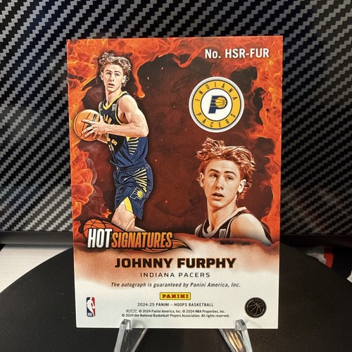 2024-25 Panini Nba Hoops - Hot Signatures Rookies Johnny Furphy #HSR ...