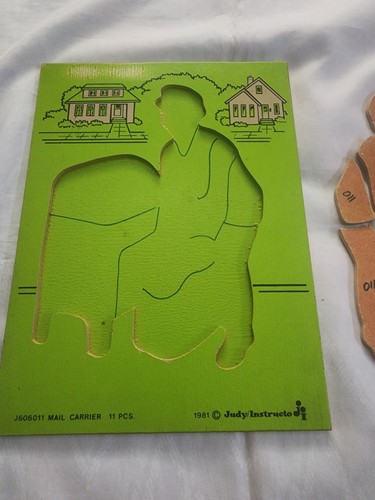 Judy Instructo Vintage Wooden Puzzle Mail Carrier Postman 1981 | eBay