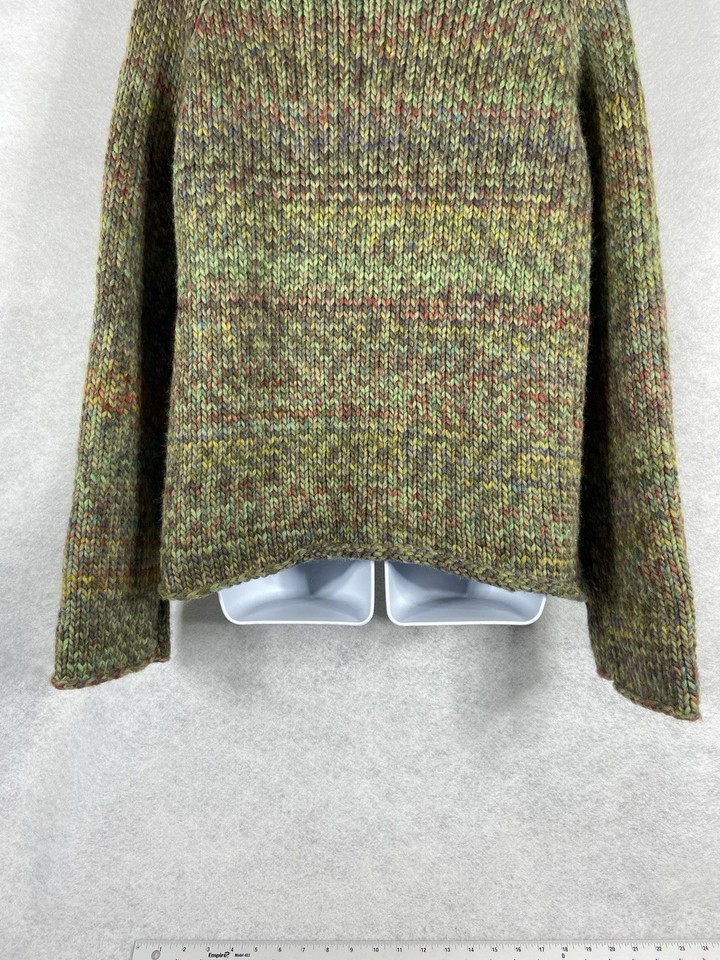 Sigrid Olsen Sweater Women’s XL Green Cardigan Double Breasted Long ...