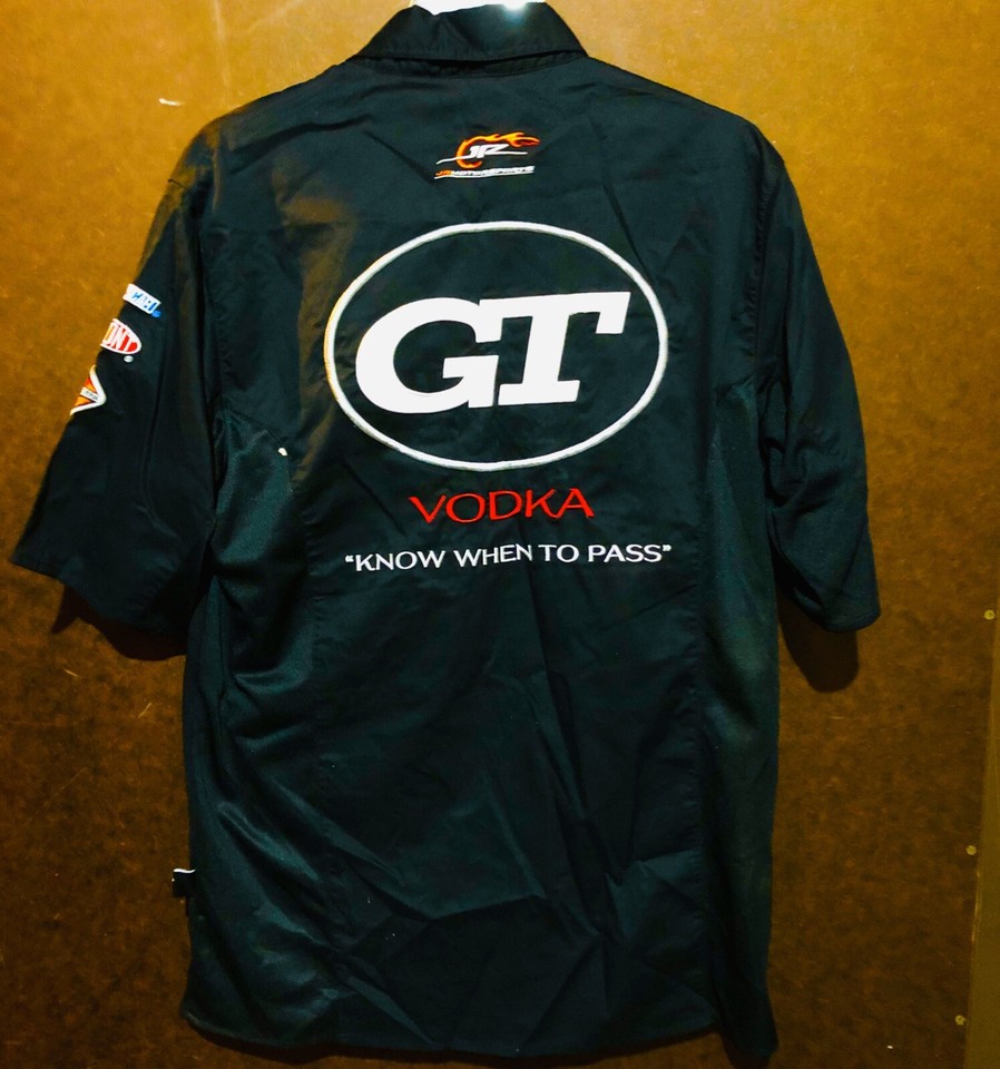 NASCAR Aric Almirola grand touring vodka Crew Shirt RACE WORN | eBay