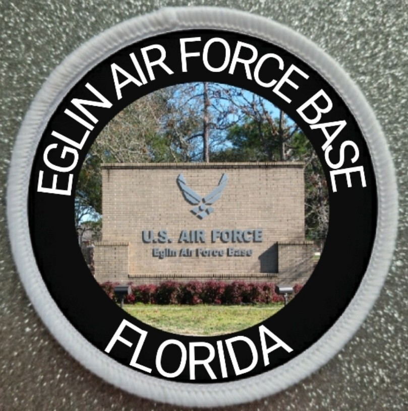 3" Eglin Air Force Base Florida Iron / Sew On Patch Badge | eBay