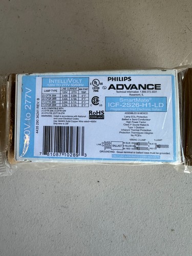 ICF-2S26-H1-LD Philips Advance Ballast NIB | eBay