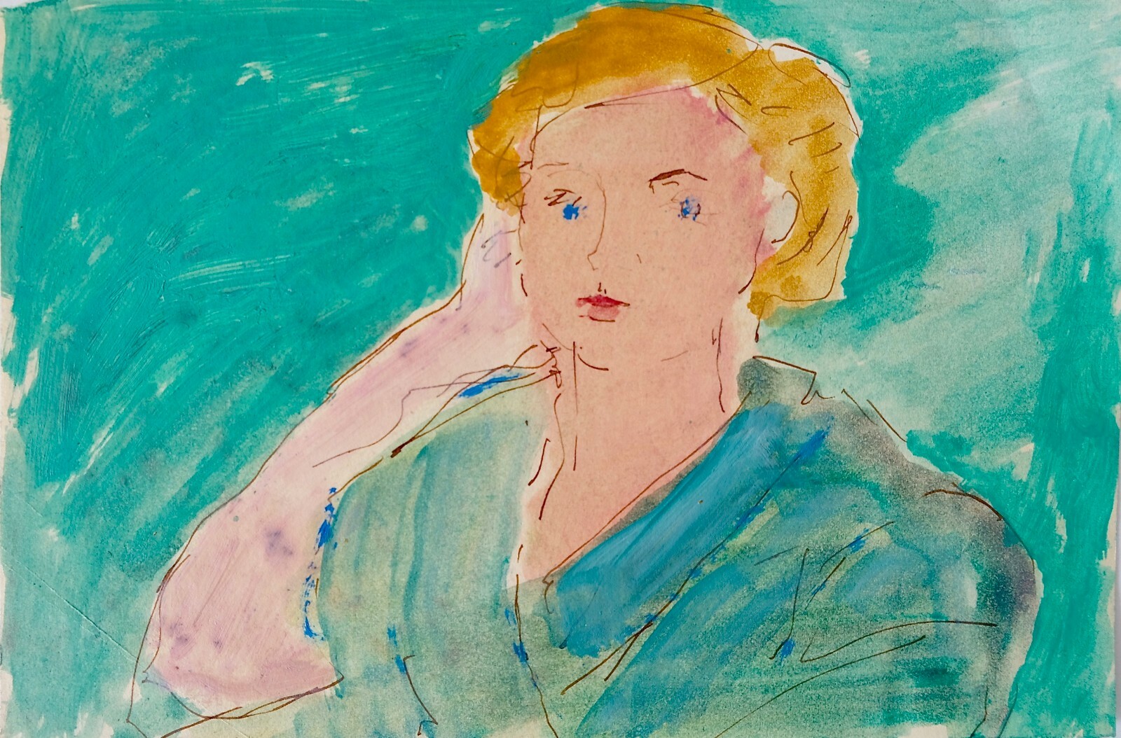 Robert Savary - Pittura Originale - Gouache - La Sorella Di Jany | eBay