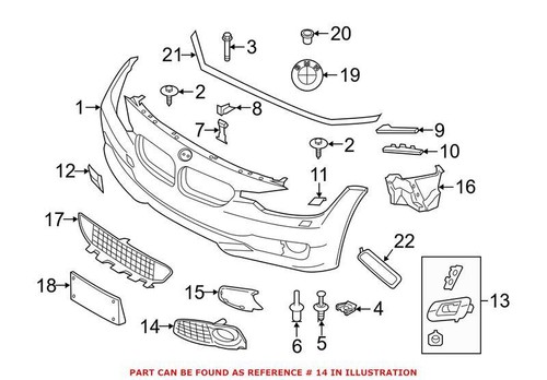 For BMW Genuine Fog Light Trim Front Left 51118056493 | eBay