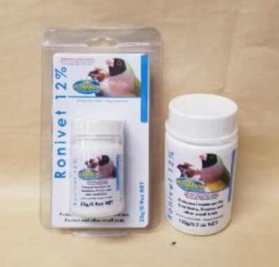 Vetafarm Ronivet 12% for Canker in Canaries, Finches, and other Cage ...