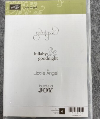Stampin' Up Rubber Stamp Set Little Angel Set Sweet Pea, Lullaby ...