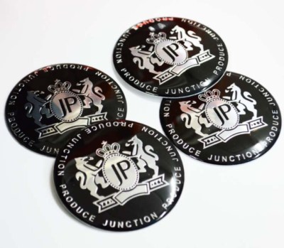 4pcs JUNCTION PRODUCE JP Wheel Center Hub Cap Badge Emblem Decal ...