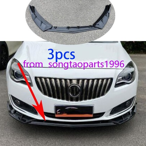 For Buick Regal 14-17 ABS carbon fiber 3pcs Front Bumper Lip Splitter ...