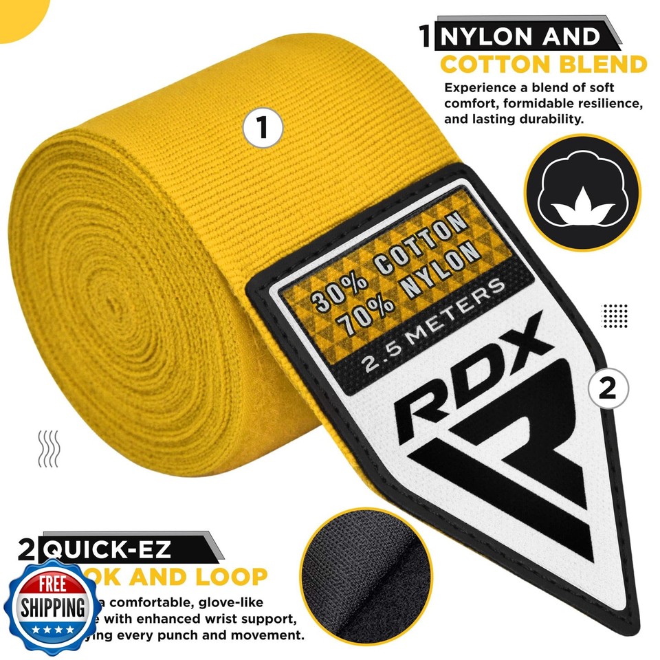 RDX Boxing Wraps Kids 2.5M Inner Gloves, Elasticated Thumb Loop ...