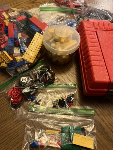 VINTAGE RED LEGO CONTAINER WITH LEGOS LOT | eBay