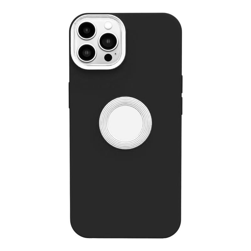 For iPhone 12 Color Contrast TPU 3 in 1 Phone Case (Black + White ...