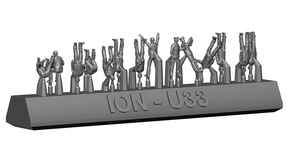 ION Models U350-003 1/350 Modern US Navy Ship crew 3d printed resin 72 ...