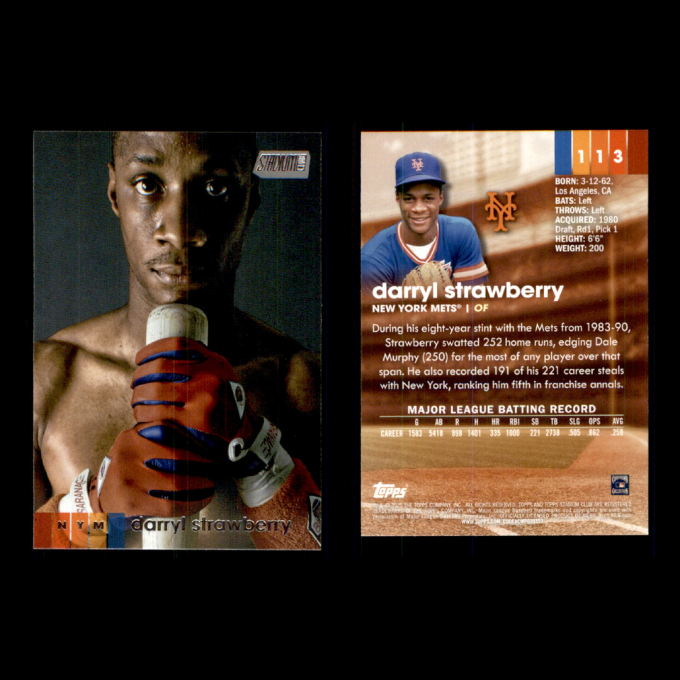 Darryl Strawberry Lot 12 Different Baseball Cards 1987-2021 New York ...