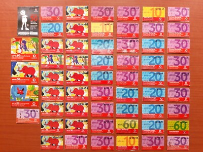 Vodafone Prepaid Pay As You Go Mobile Top up Cards Rare Vintage 2008 to ...