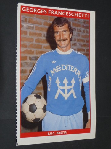 CLIPPING POSTER FOOTBALL 1976-1977 CAPITAINE FRANCESCHETTI SEC BASTIA ...