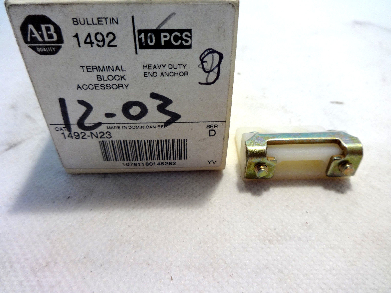 NEW BOX OF (9) ALLEN BRADLEY 1492-N23 SERIES D TERMINAL BLOCK | eBay
