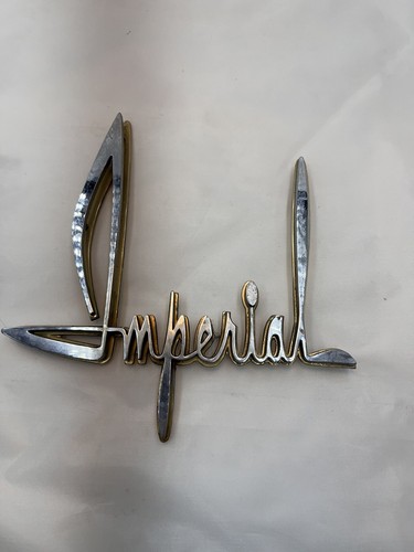 1963 Chrysler Imperial Script Emblem Crown Rare Part oem 63 Patina ...