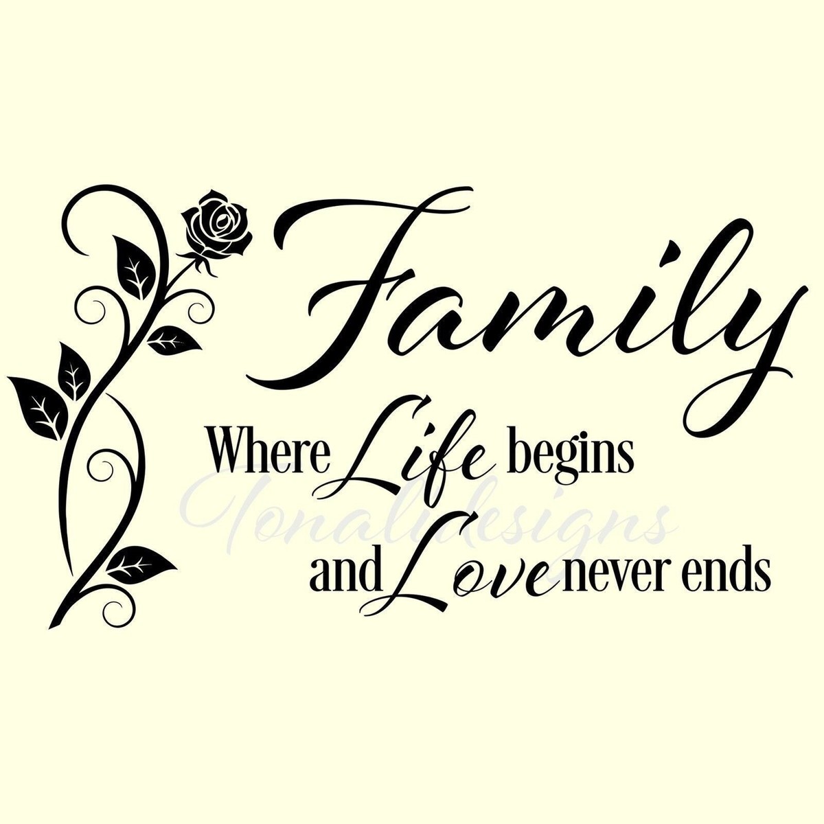 Family Where Life Begins And Love Never Ends Tattoo