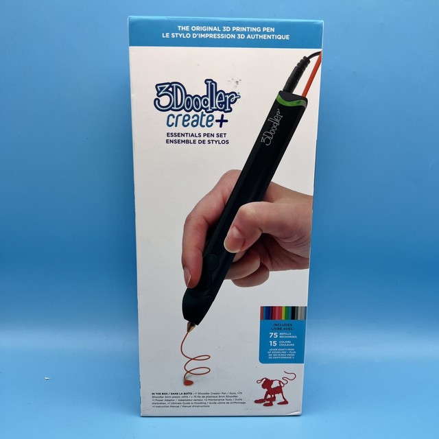 3Doodler 3D Printing Pen - Black (Kit with Refill Filaments, Stencil ...